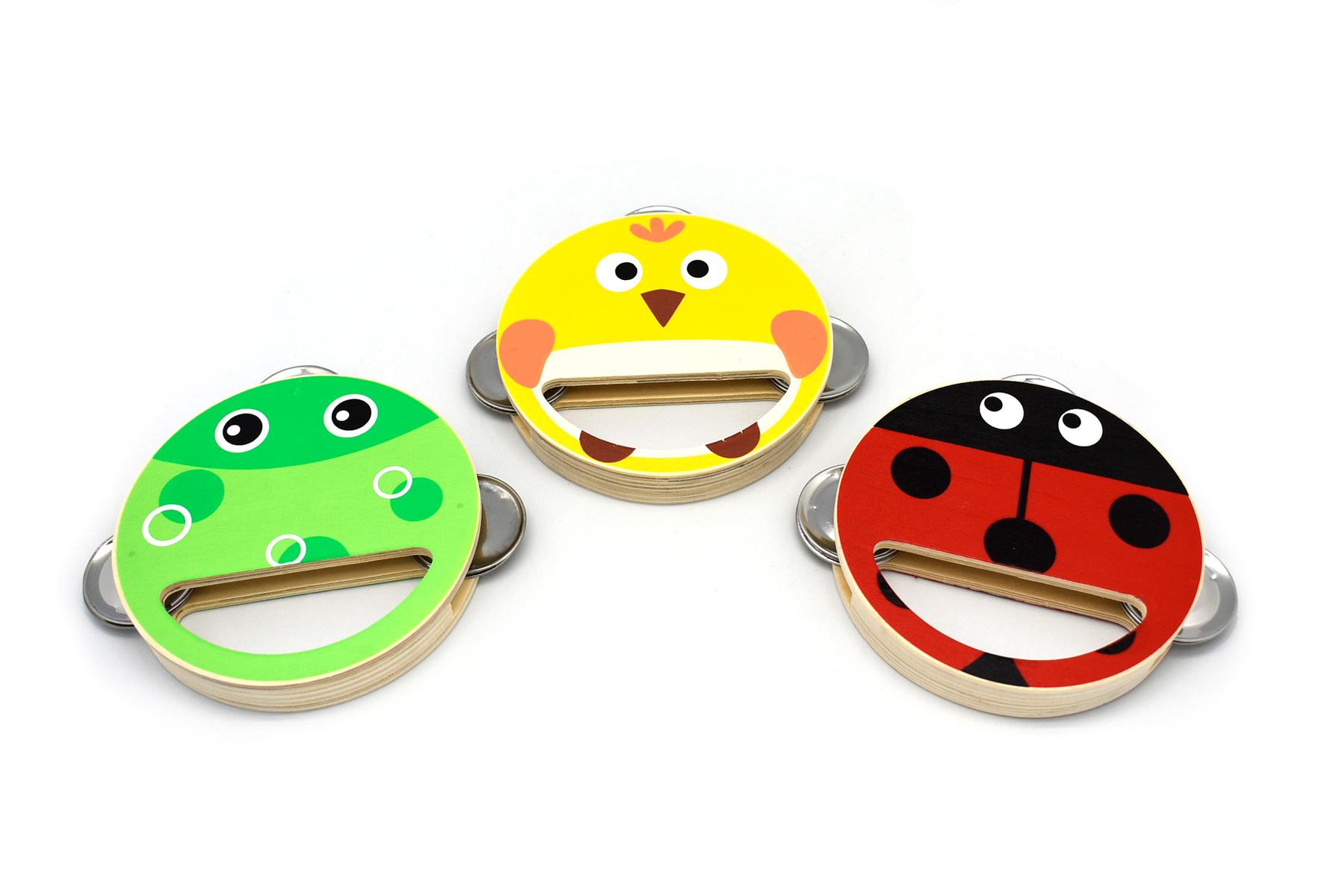 Wooden Animal Bells | Musical Toys | Hand Held Tambourine ...