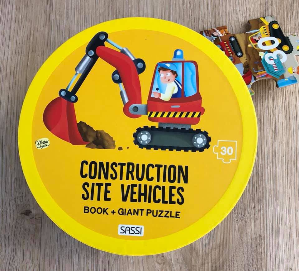 Sassi | Construction Puzzle and Book | 30 pieces | Frombabytokids.com.au